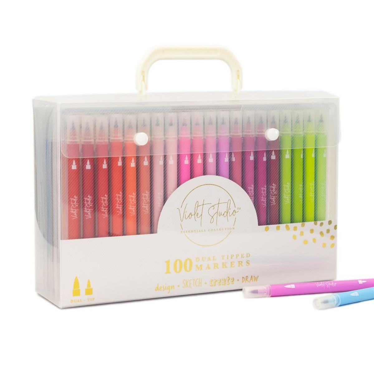Violet Studio Dual Tipped Pens - 100pk | HobbyMaker
