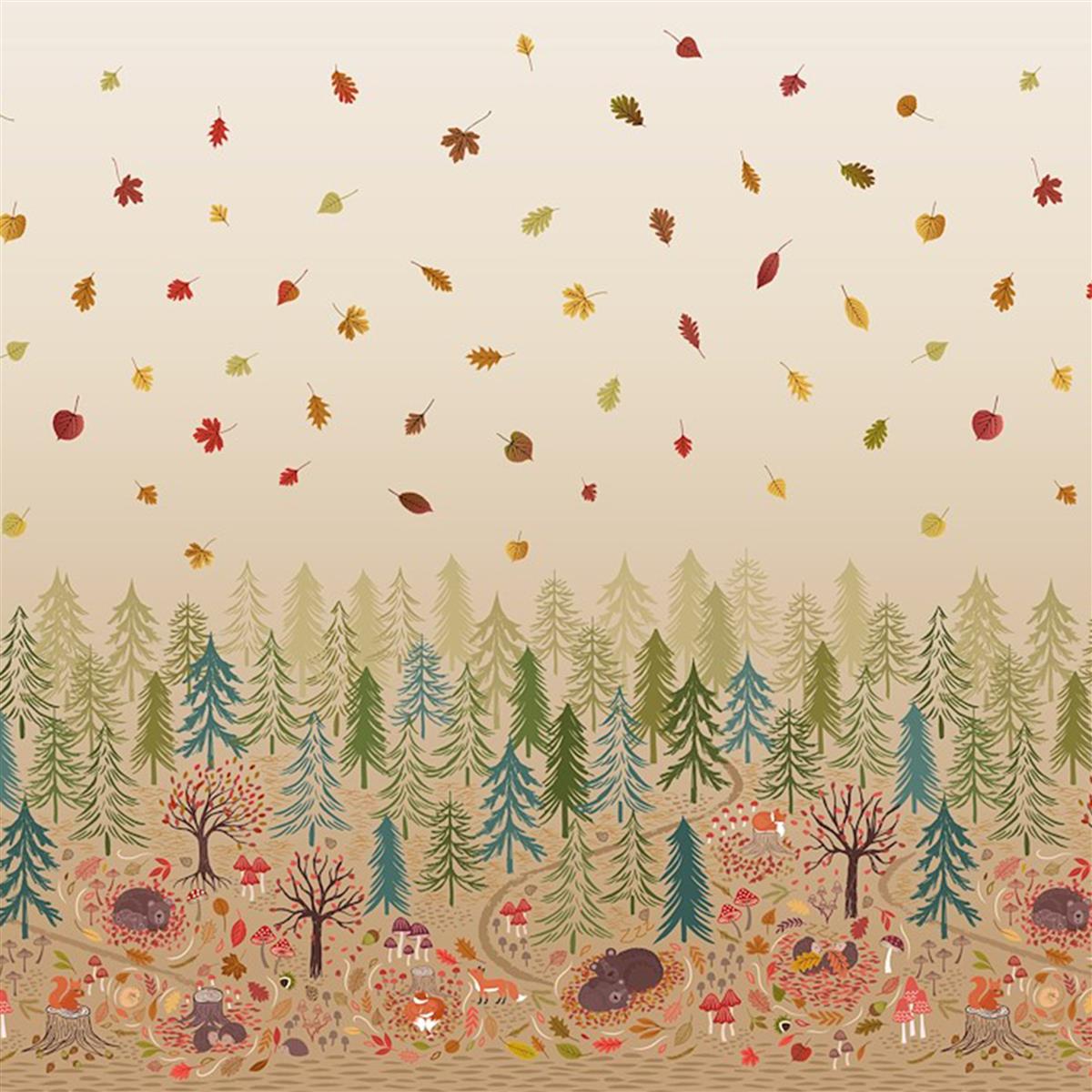 Lewis & Irene A Winter Nap Windy Forrest Fabric 0.5m | SewingStreet