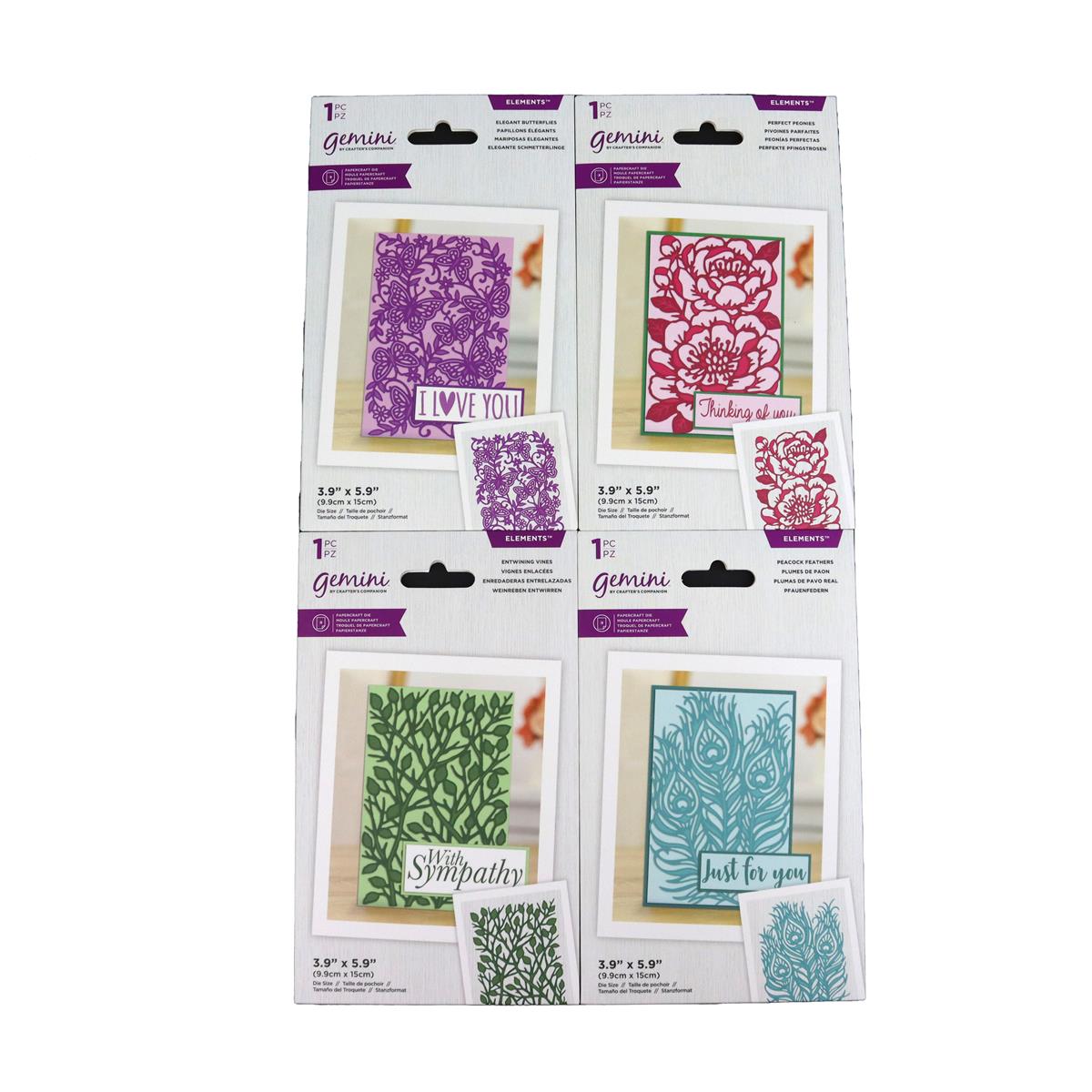 Gemini Delicate Layering Panel Dies 4PC Complete Collection | HobbyMaker