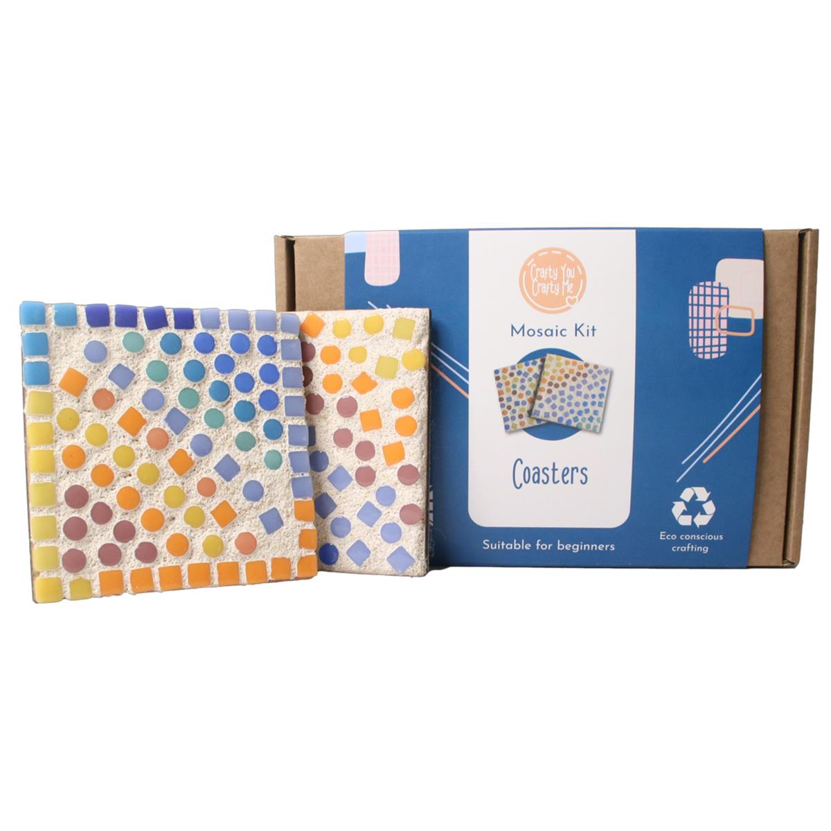 Multi-coloured Mosaic Coaster Craft Kit | HobbyMaker