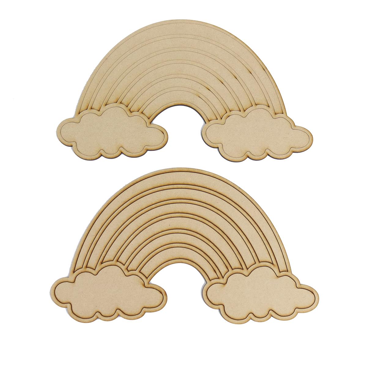 MDF Rainbow Plaque - 2 Layer Rainbow Plaque | HobbyMaker