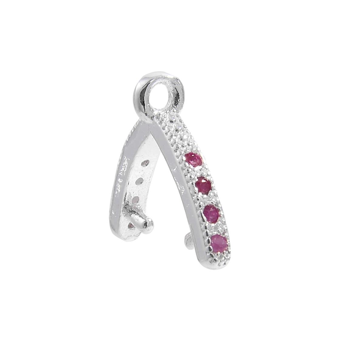 925 Sterling Silver Ruby Pinch Bail | JewelleryMaker