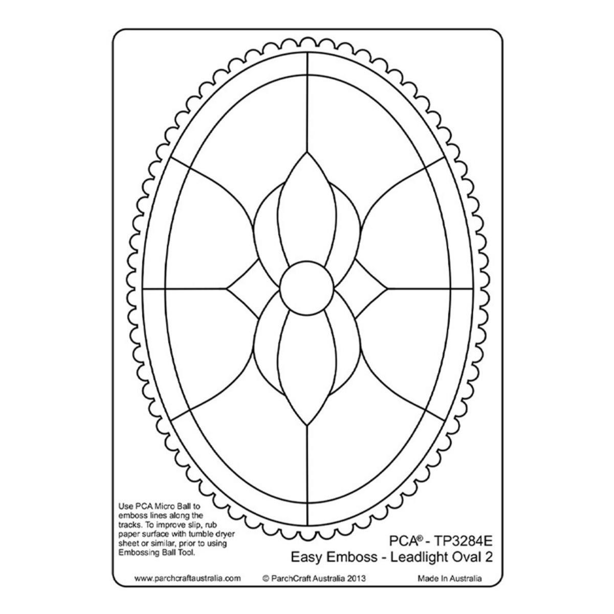 ParchCraft Template - Leadlight Oval 2, 121 x 171 | HobbyMaker