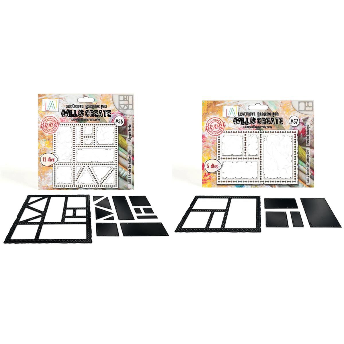 AALL & Create set of 2 Die-cutting Dies - Polygon Portal, Parallel ...