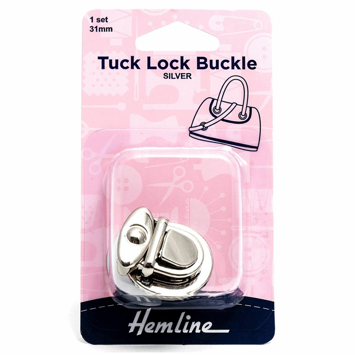 Silver Tuck Lock Buckle 31mm | SewingStreet