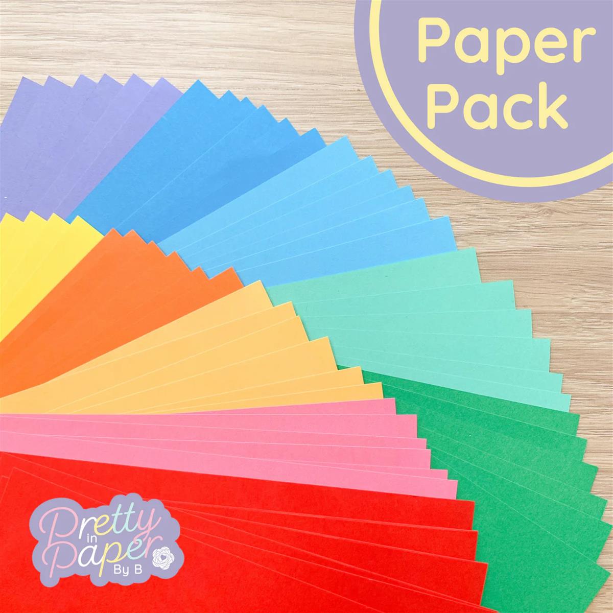 Bright Rainbow Paper Pack A5, 60 Sheets | Coloured Paper Pad | HobbyMaker