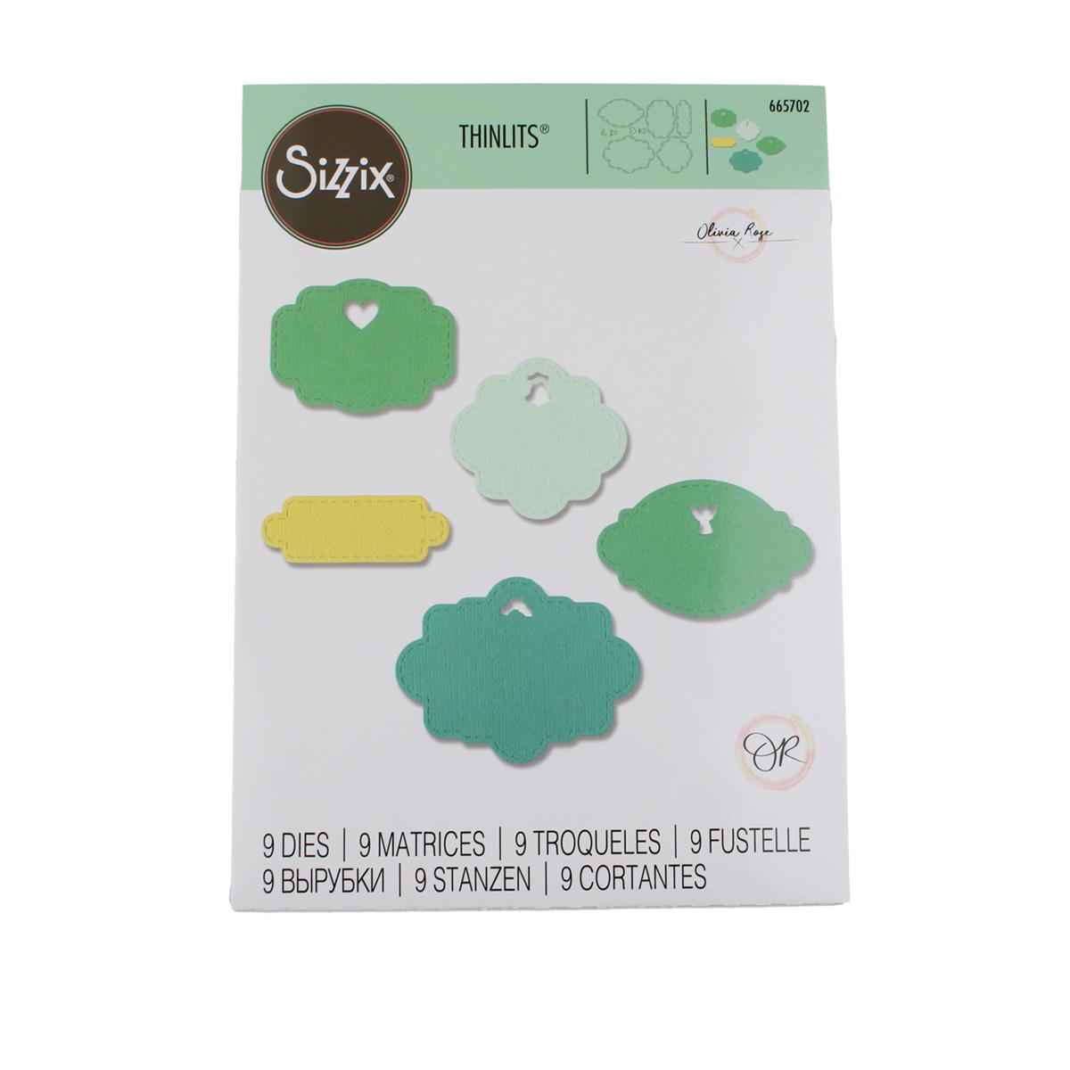 Sizzix Thinlits Die Set 9PK Aperture Labels #1 by Olivia Rose | HobbyMaker