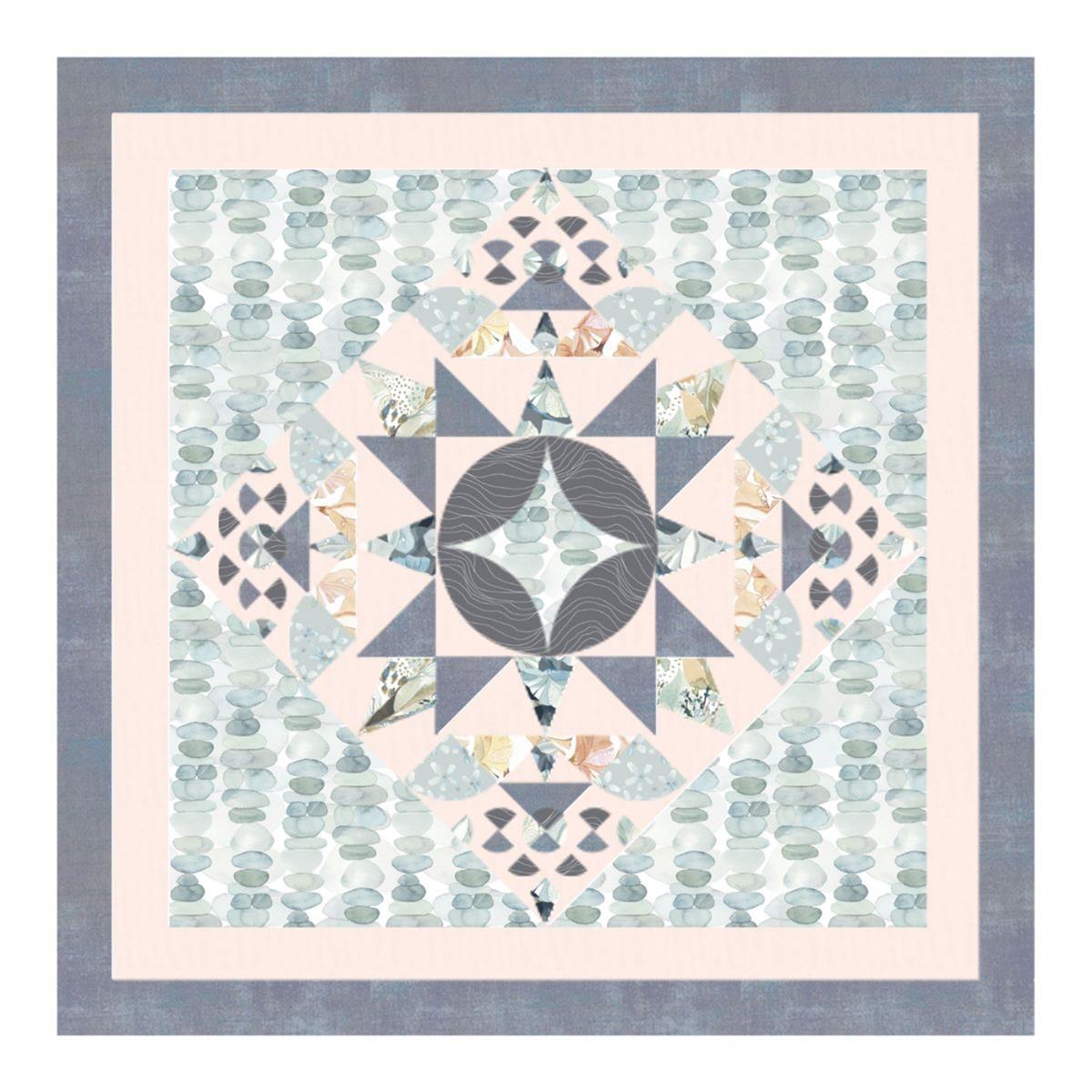 Shell Rummel Desert Oasis Grey Quilt Kit 155 x 155cm | SewingStreet