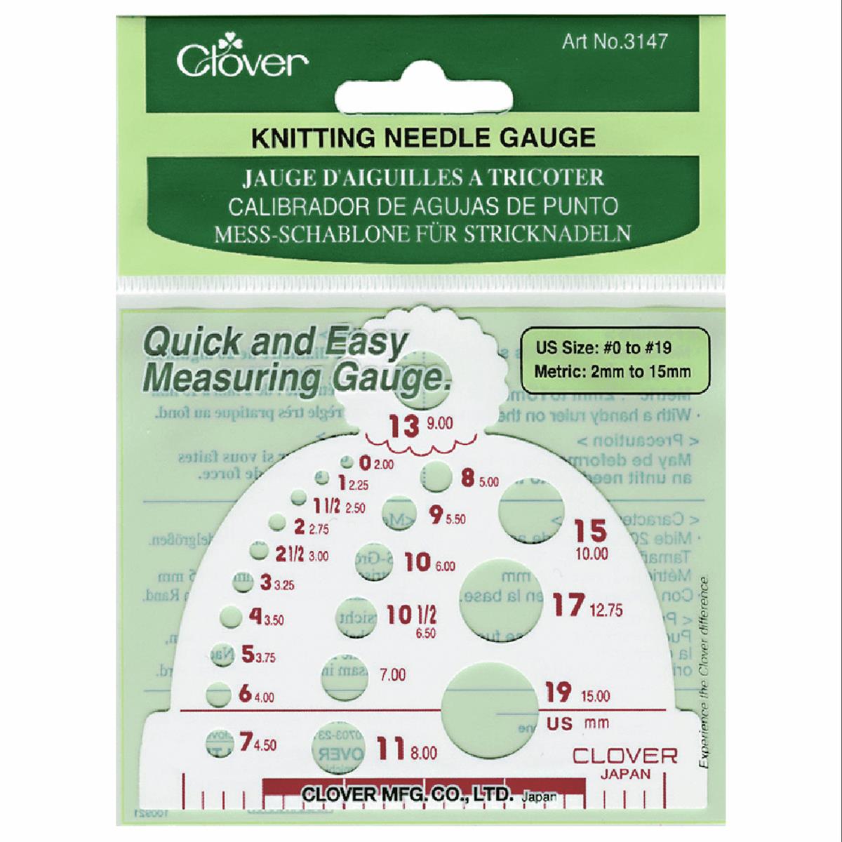 Knitting Needle Gauge | SewingStreet