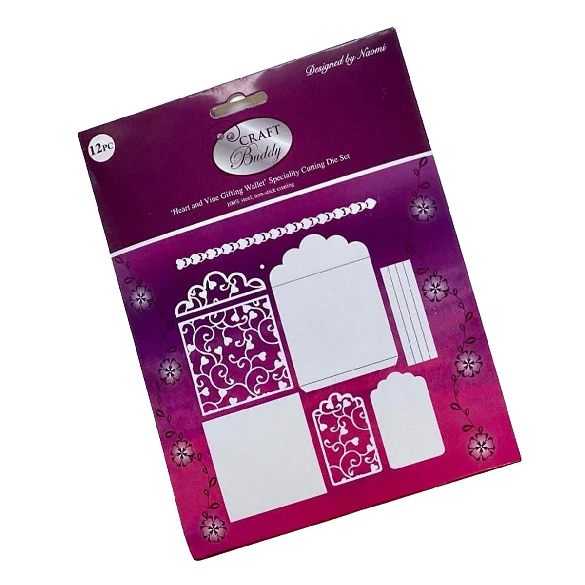 Craft Buddy - Heart and Vine Gifting Wallet Die Set | HobbyMaker