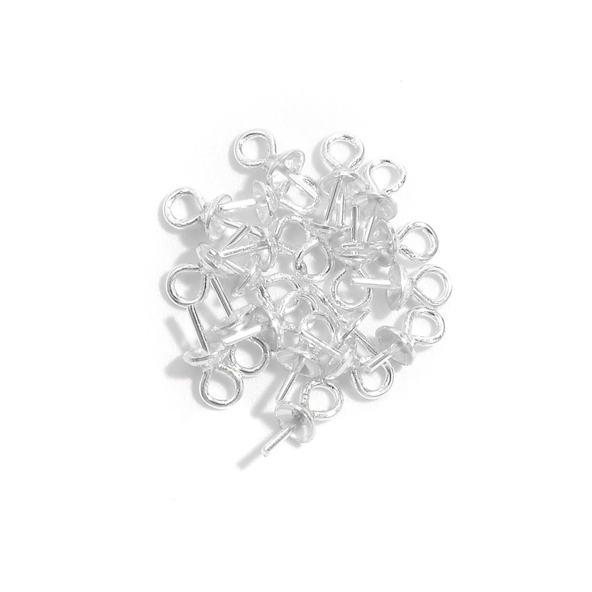 925 Sterling Silver Peg Bundle, Approx 3x4mm, 20pcs | JewelleryMaker
