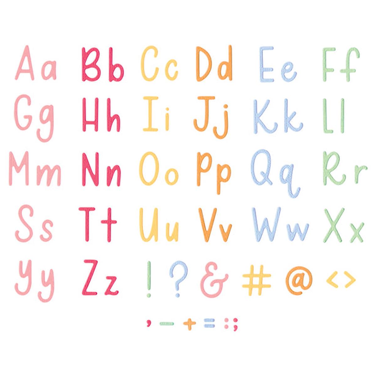 Sizzix® Thinlits™ Die Set 38PK Simple Letters by Letters by Shells | HobbyMaker