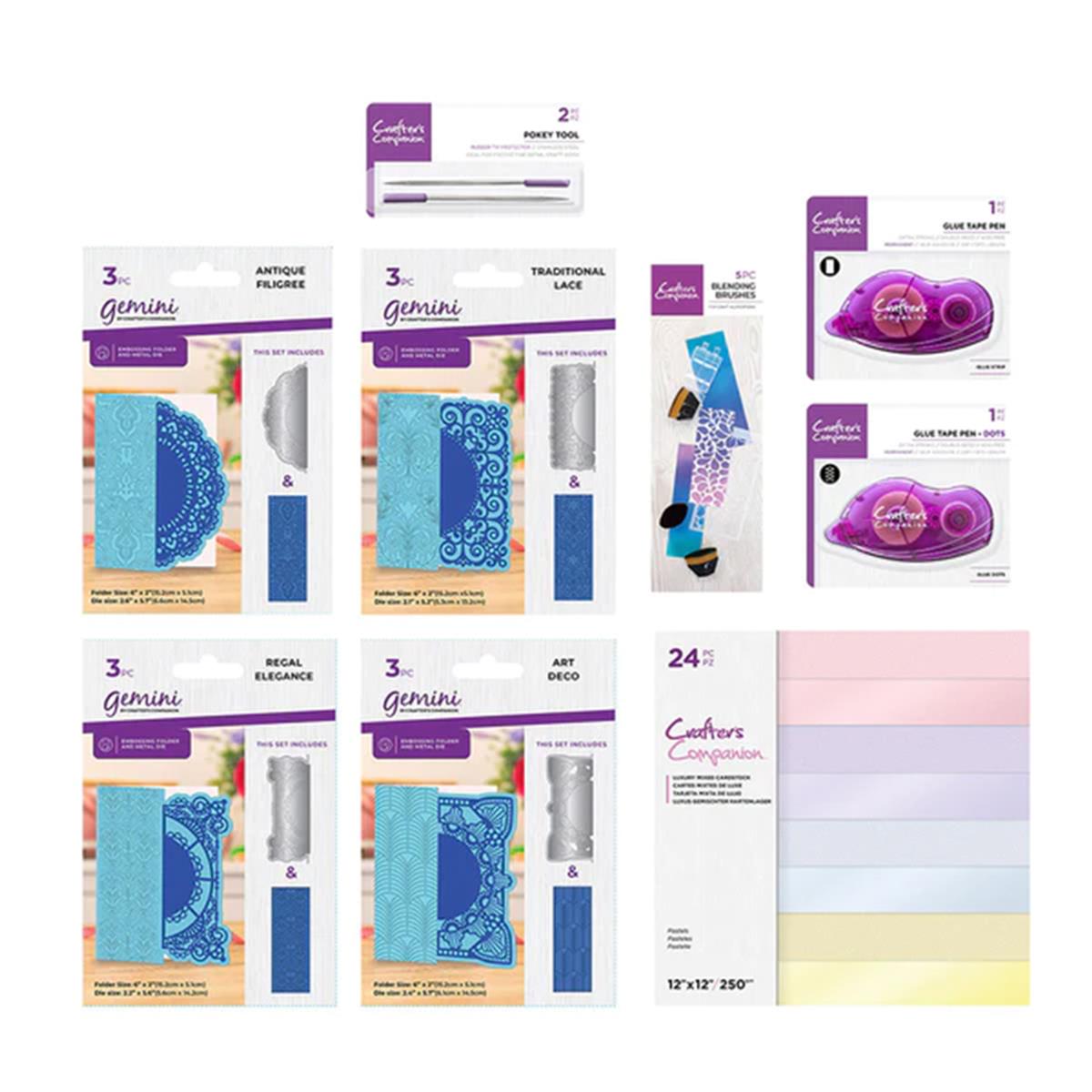 Gemini Frame Edge Embossing Folders & Dies Collection | HobbyMaker