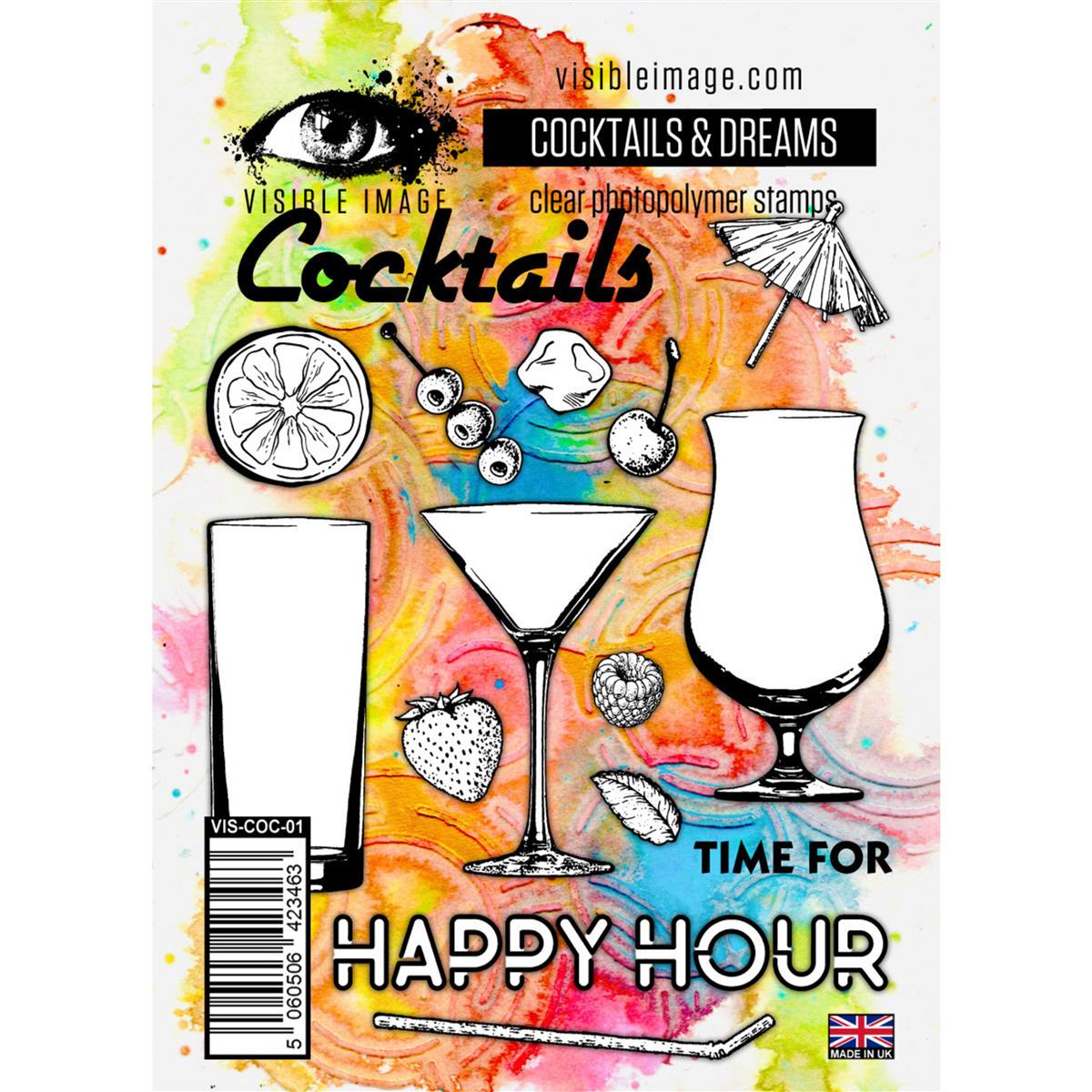 Visible Image Cocktails & Dreams 4 in x 6 in Clear Stamp Set | HobbyMaker