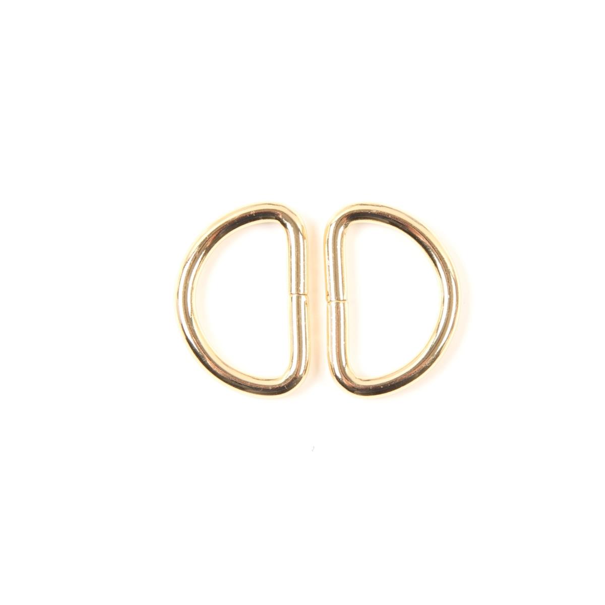 20mm Gold D Ring - 2 Pieces | SewingStreet