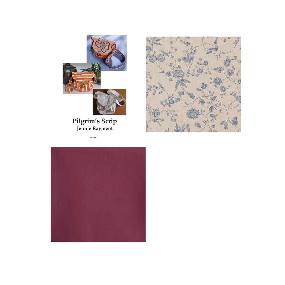 Jennie Rayment Scrip Bag Sacre Blue Bundle: Instructions & Fabric (1m ...
