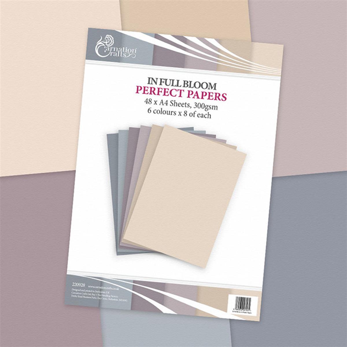 Carnation Crafts In Full Bloom A4 Perfect Papers 300gsm 48 sheets ...