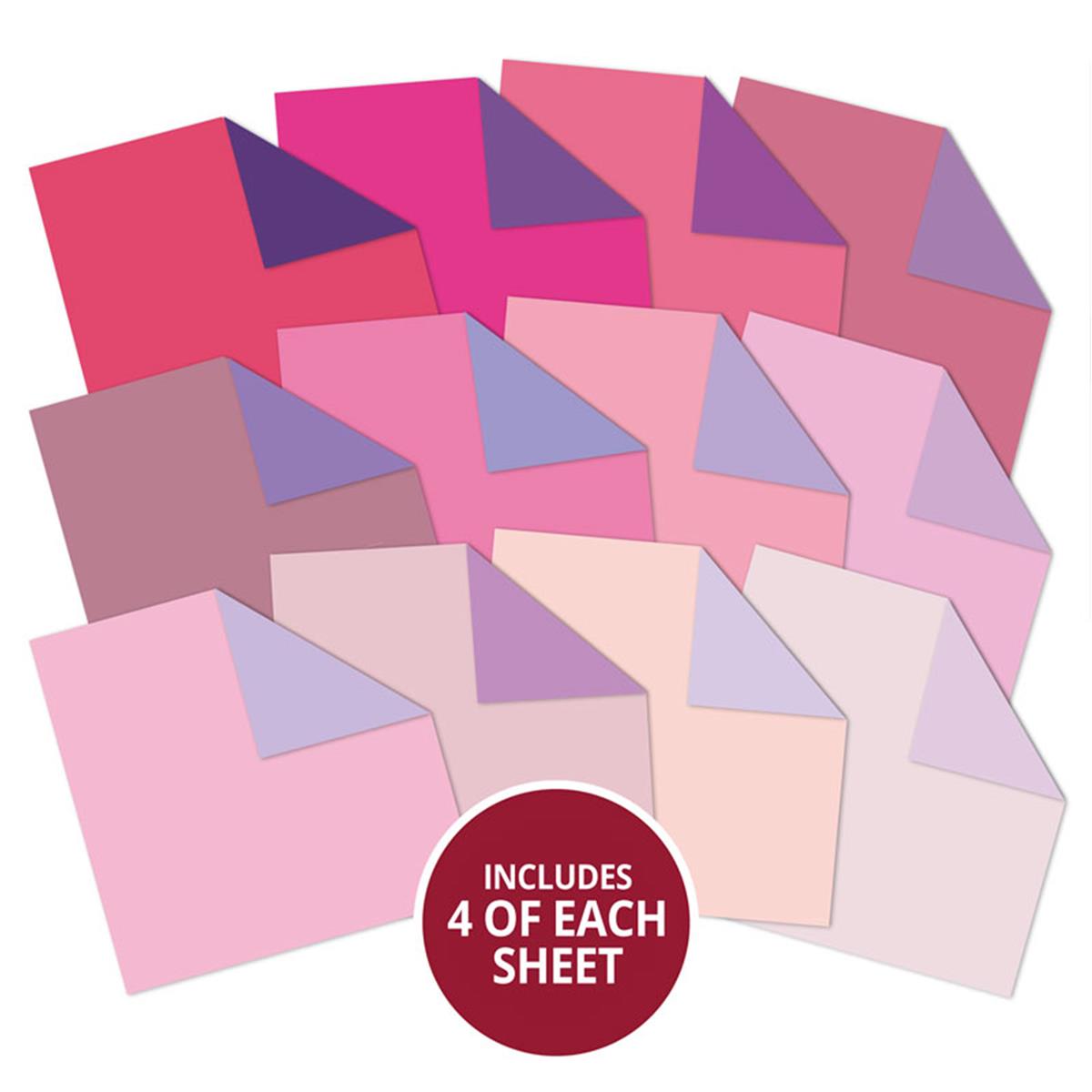 Duo Colour Paper Pad - Pinks & Purples,48-sheet 8 x 8 paper pad on ...