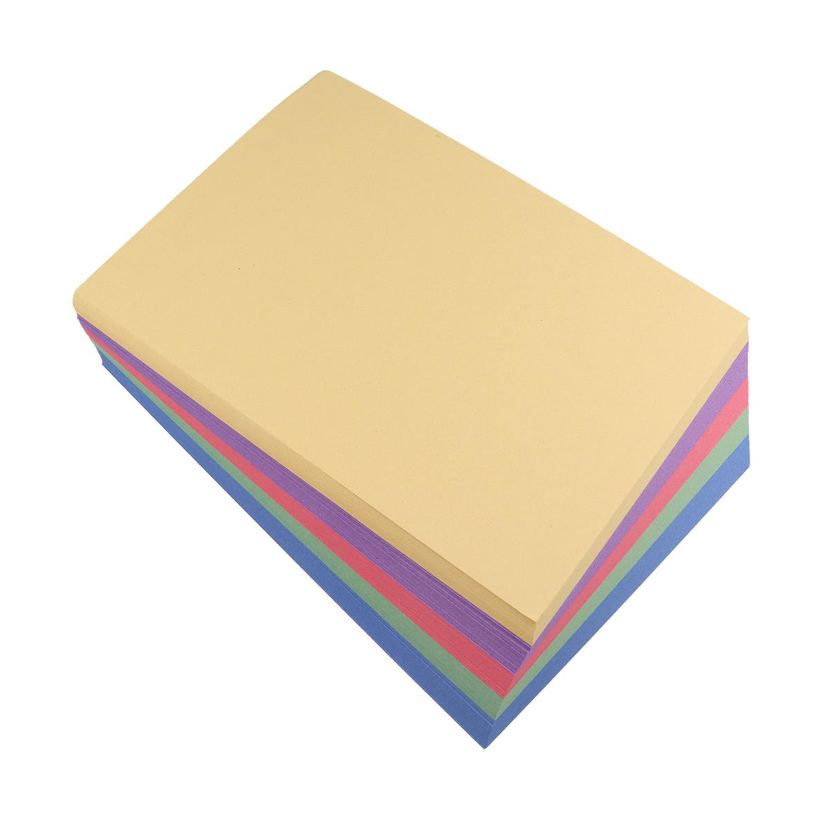 A4 Sugar Paper 80gsm - 5 colours x 50 Sheets Each - Total 250 Sheets ...