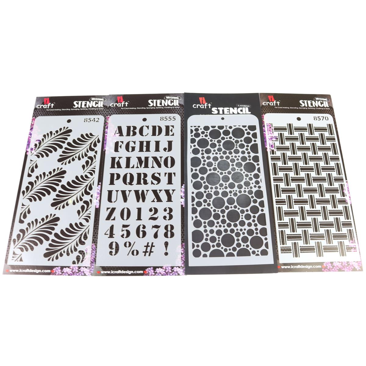 Four 4x 6 Stencils (Contents may vary) | HobbyMaker