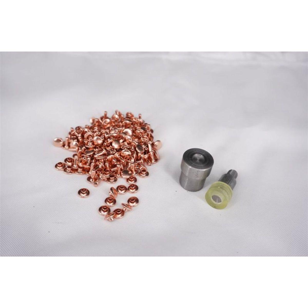 Green Machine Double Cap Rivet & Die Rose Gold Finish Starter Set (100 ...