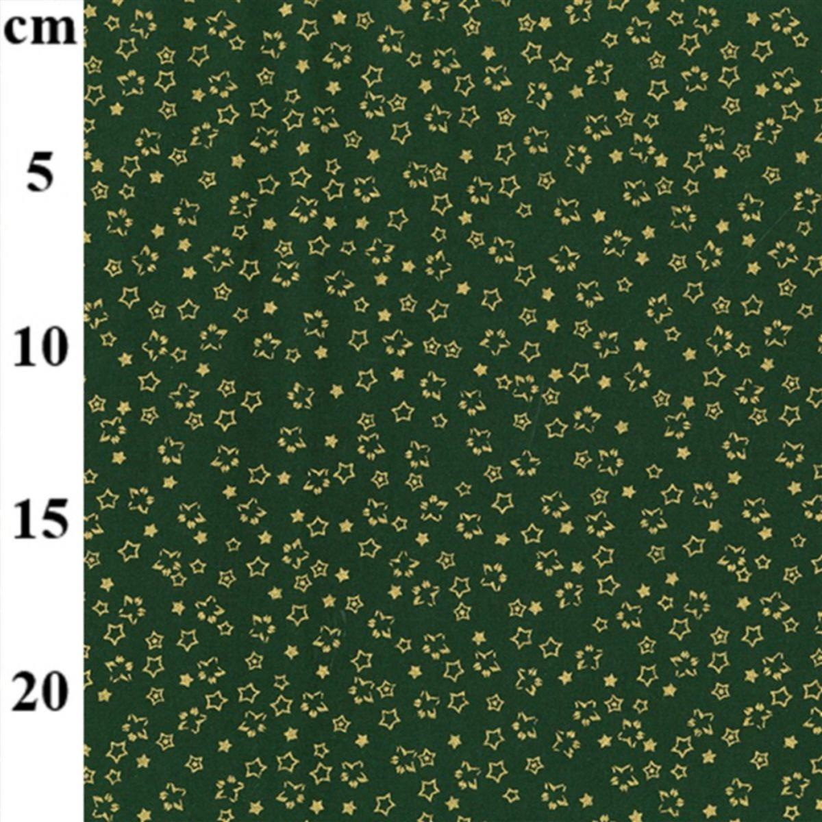 Stars Metallic Green Fabric 0.5m | SewingStreet