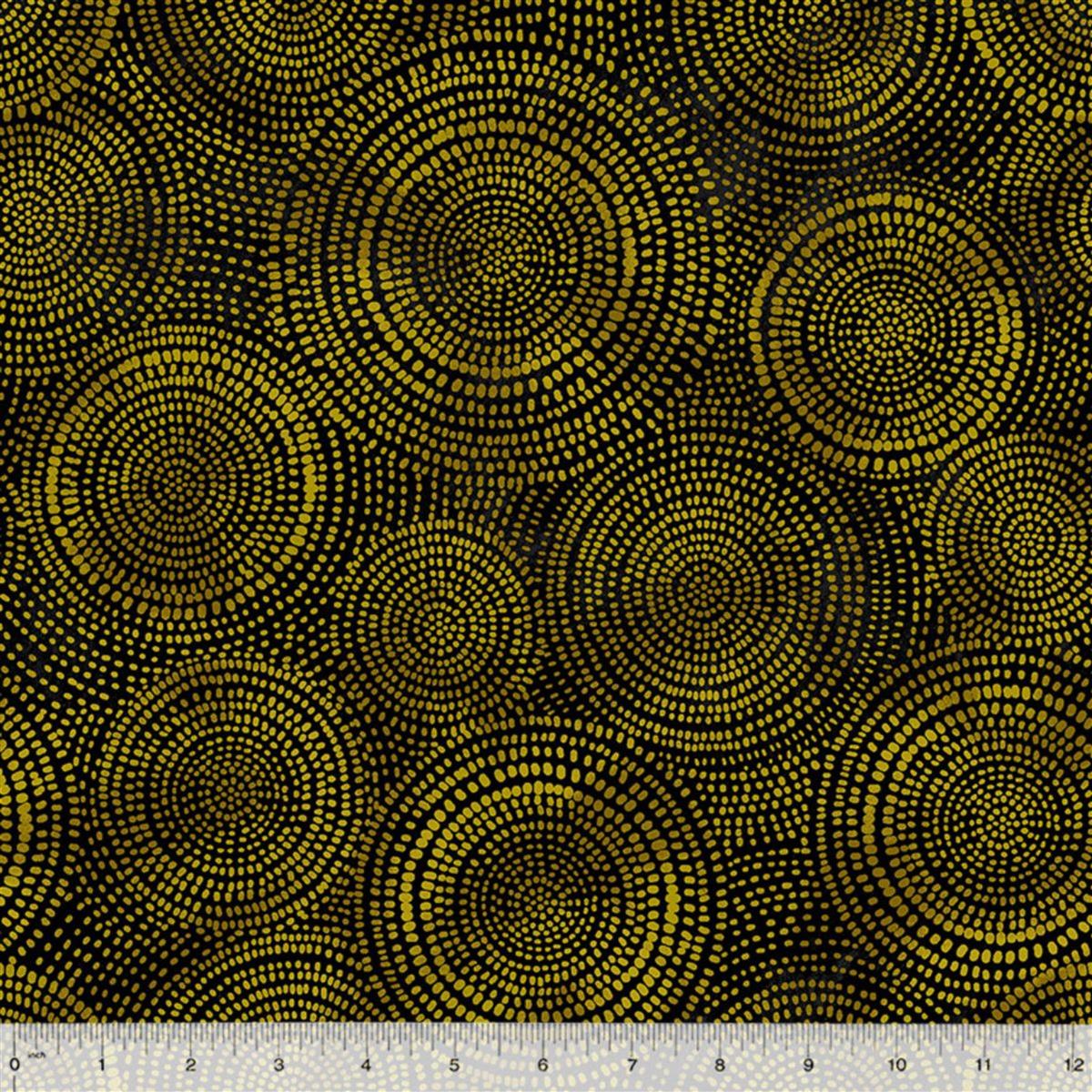 Radiance Black and Gold Extra Wide Backing Fabric 0.5m (274cm ...