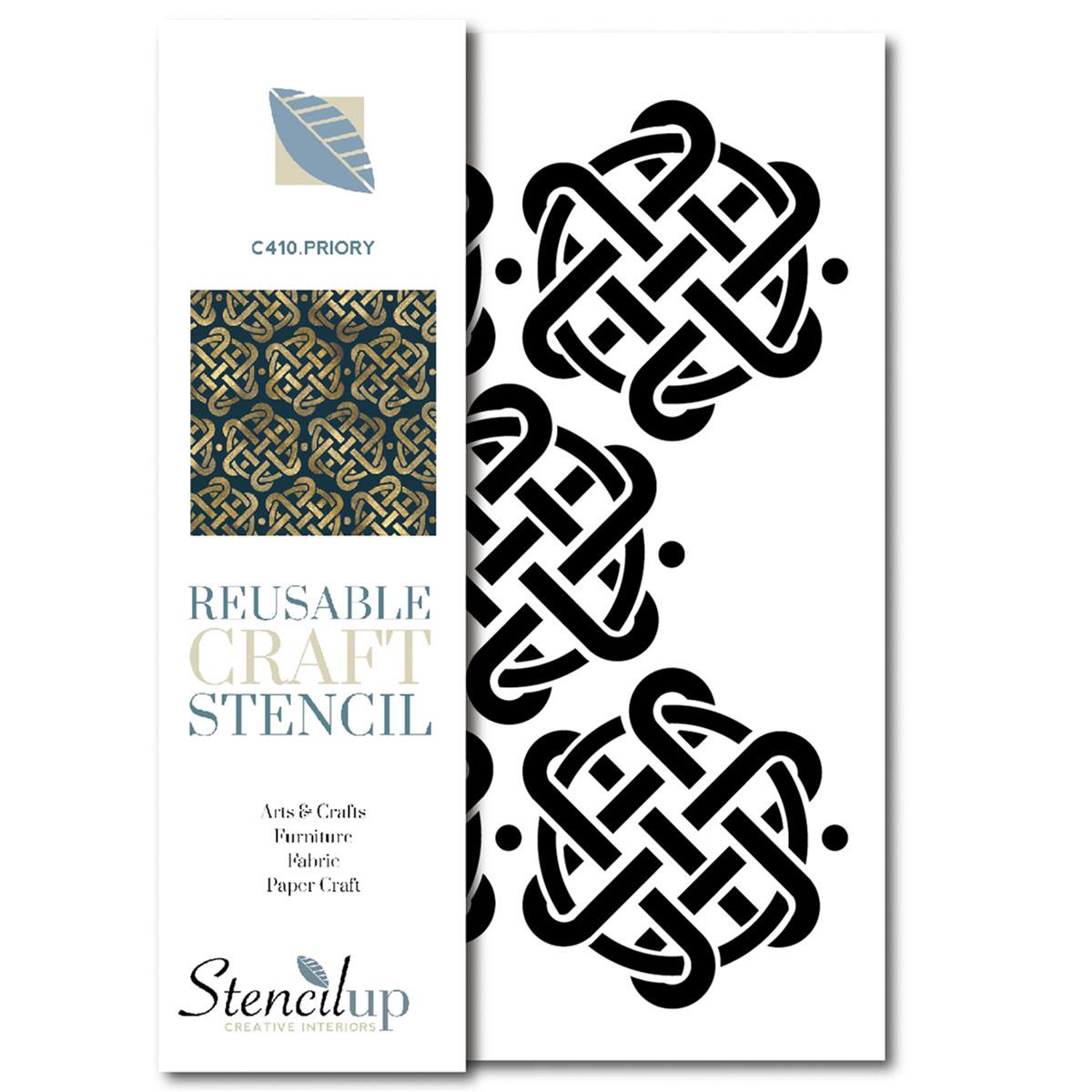 Stencil Up Priory A5 Adhesive-Backed Stencil | HobbyMaker