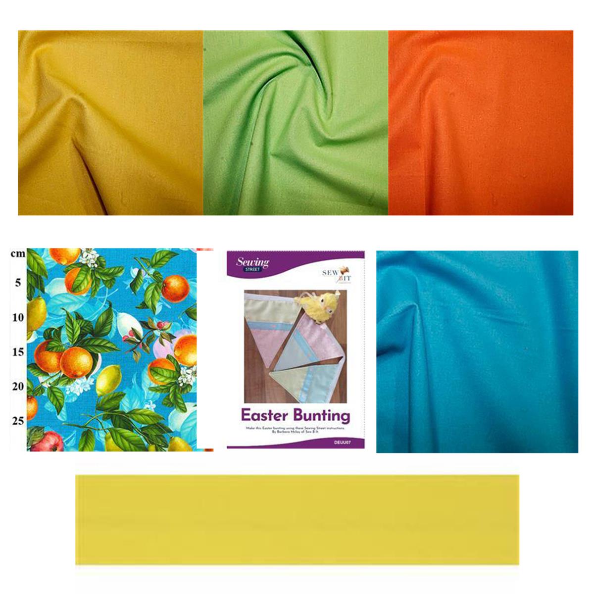 Barbara Mclay Summer Bunting Kit, Instructions, Fabric (2.5m) & Bias ...