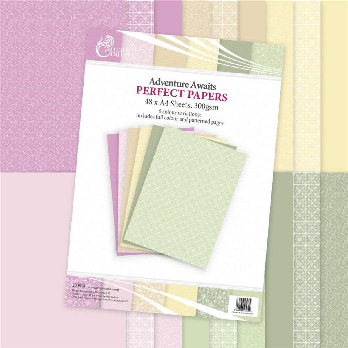 Carnation Crafts Adventure Awaits A4 Perfect Papers 300gsm 48 sheets ...
