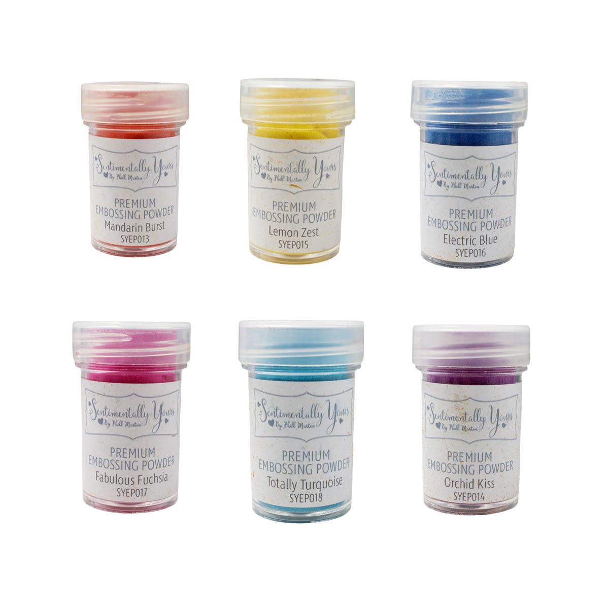 Sentimentally Yours Brights Premium Embossing Powders - Set Of 6 ...