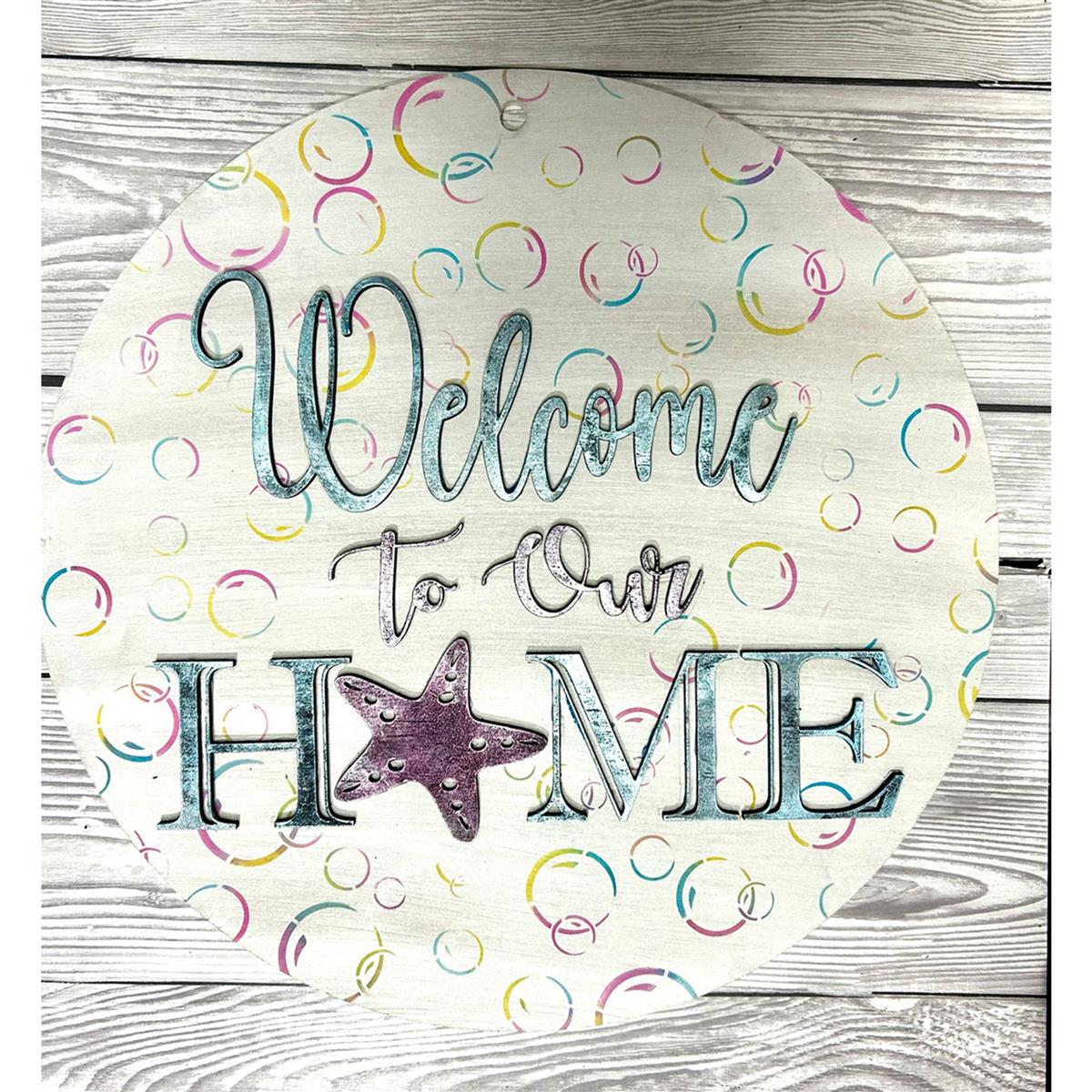 MDF Welcome to Our Home Plaque | HobbyMaker