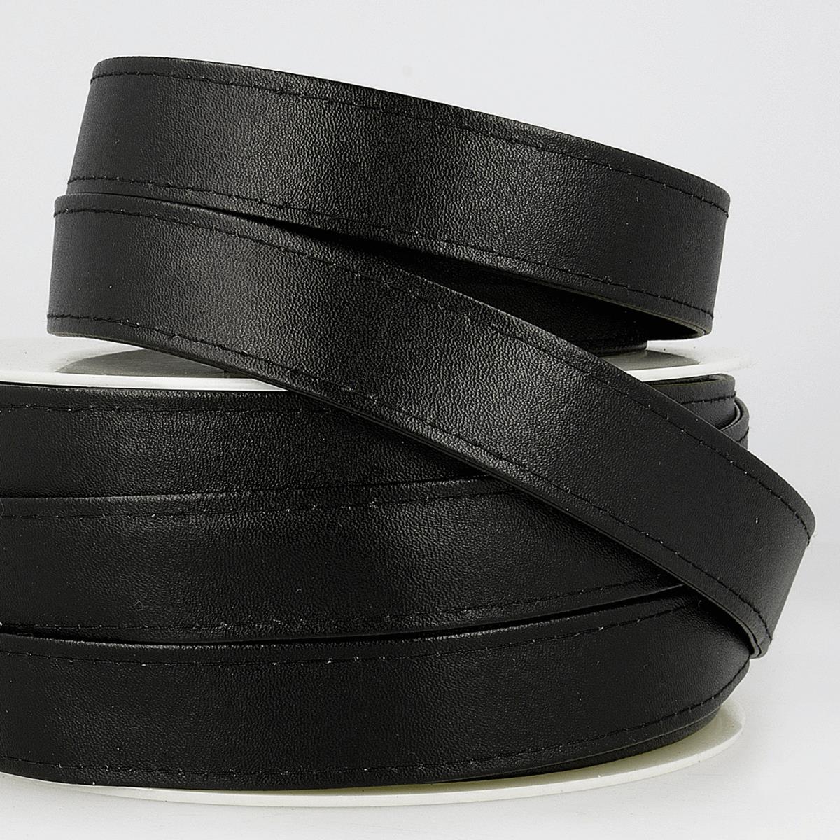 Faux Leather Webbing Black 25mm x 1m | SewingStreet