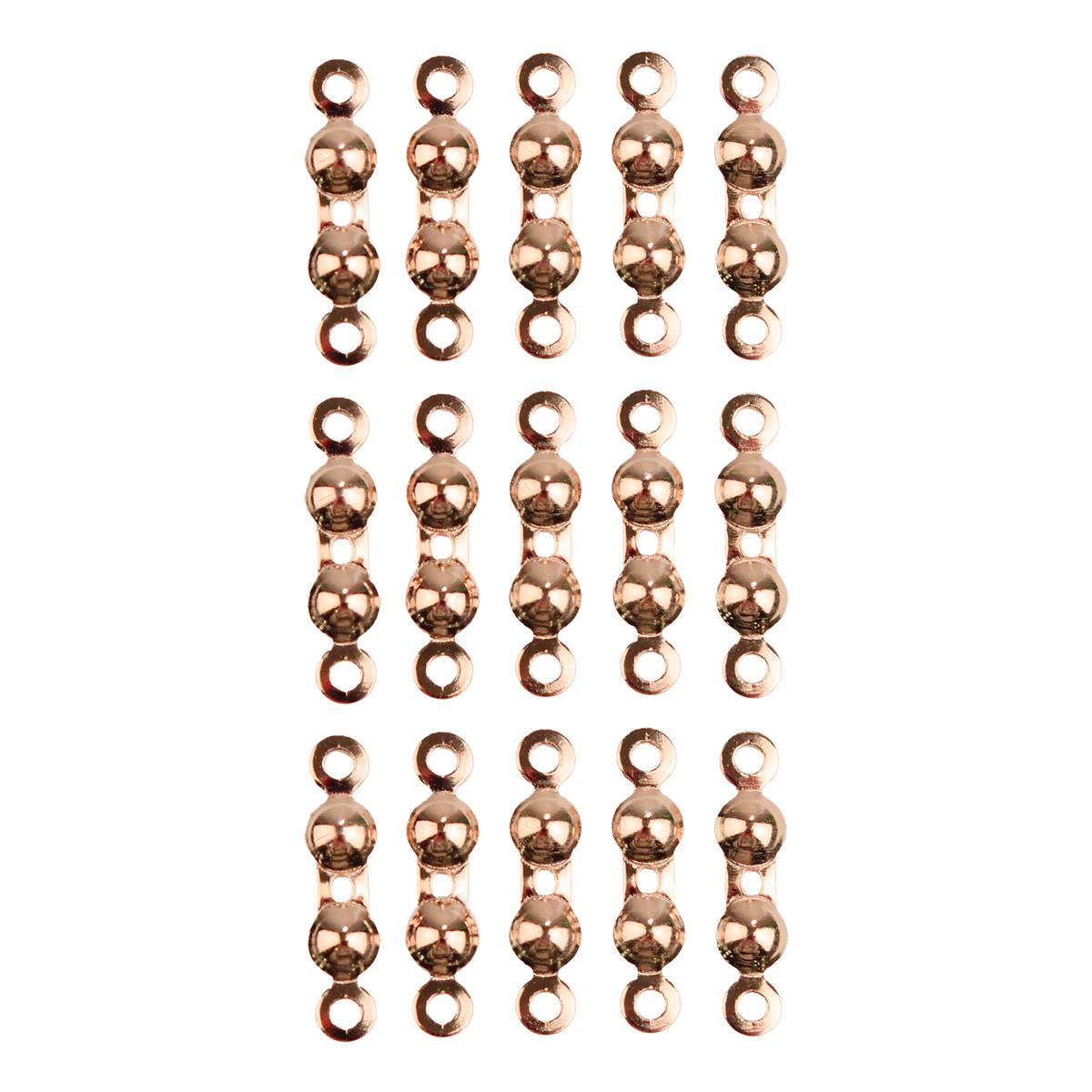 Rose Gold 925 Sterling Silver Calotte Covers, 3mm, 15pcs | JewelleryMaker