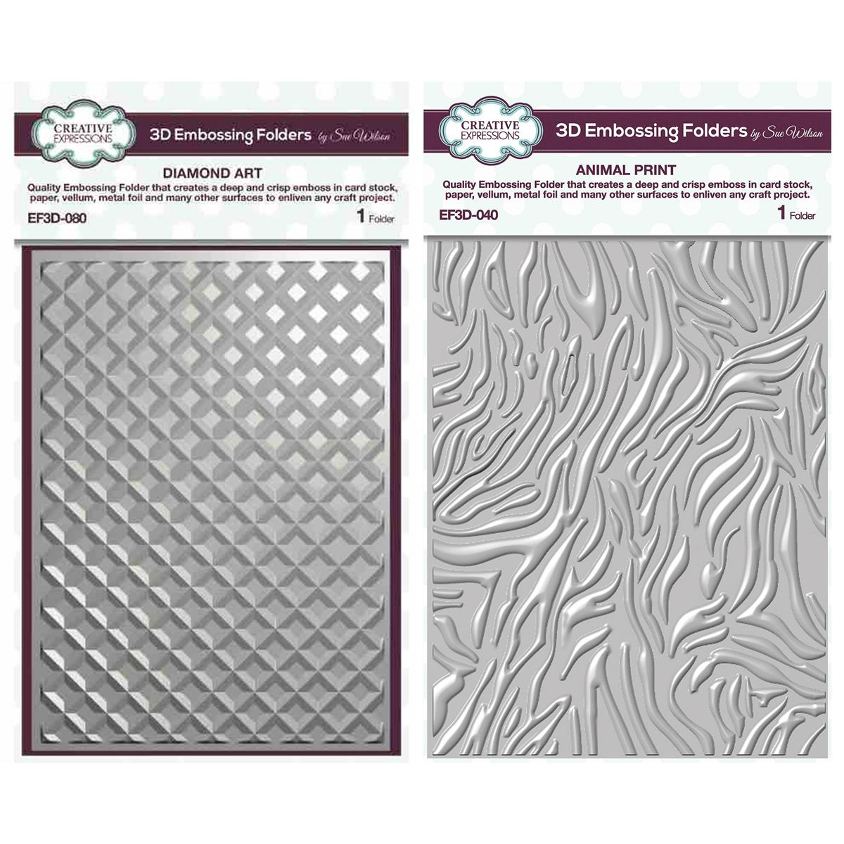 Creative Expressions 3D Embossing Folders - Set of 2 | HobbyMaker