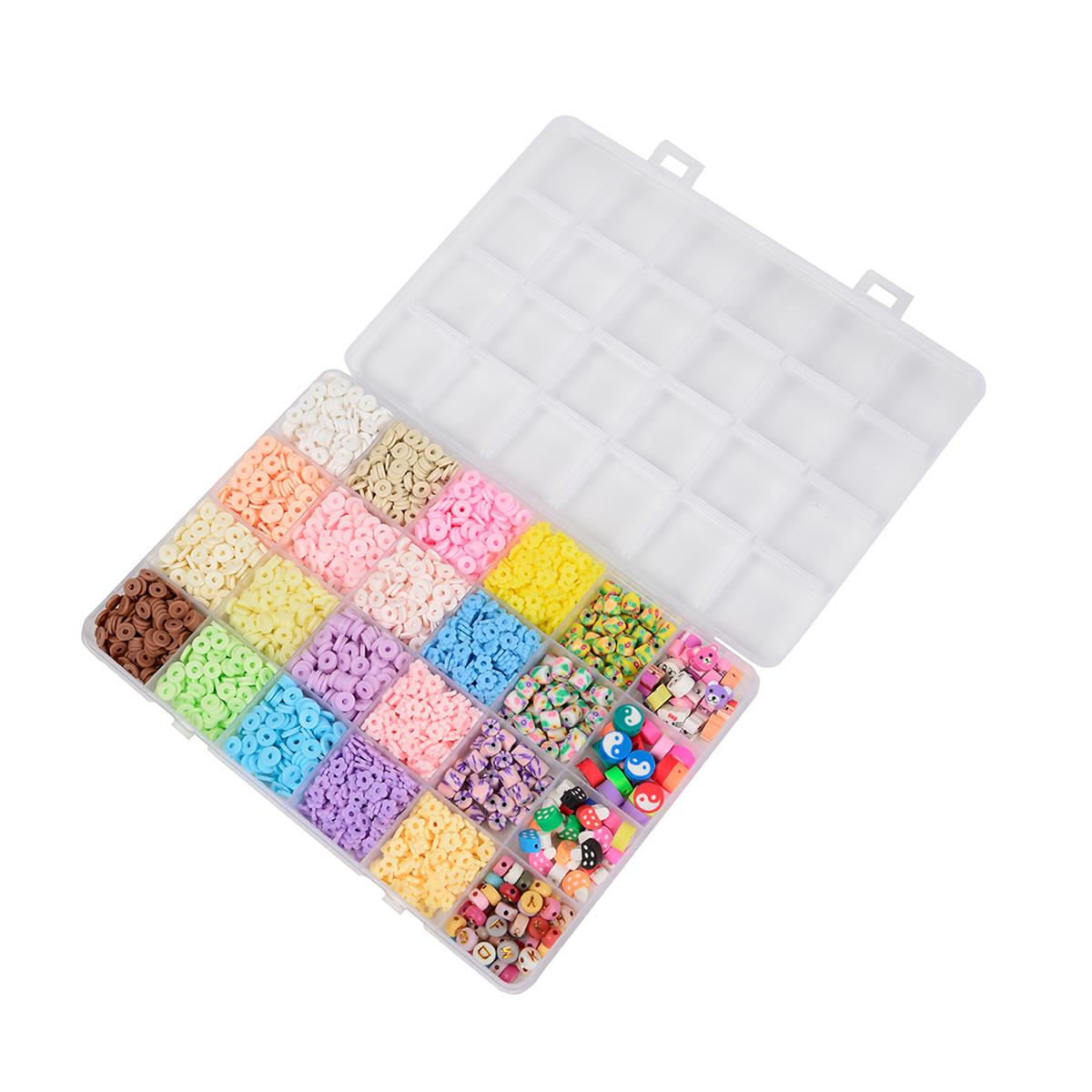 Clay Heshis, Shape & Alphabet Beads Box Set - Pastel Colours ...