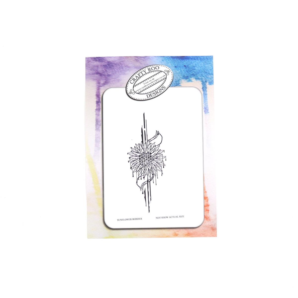 Crafty Roo Designs Sunflower Border Stamp | HobbyMaker