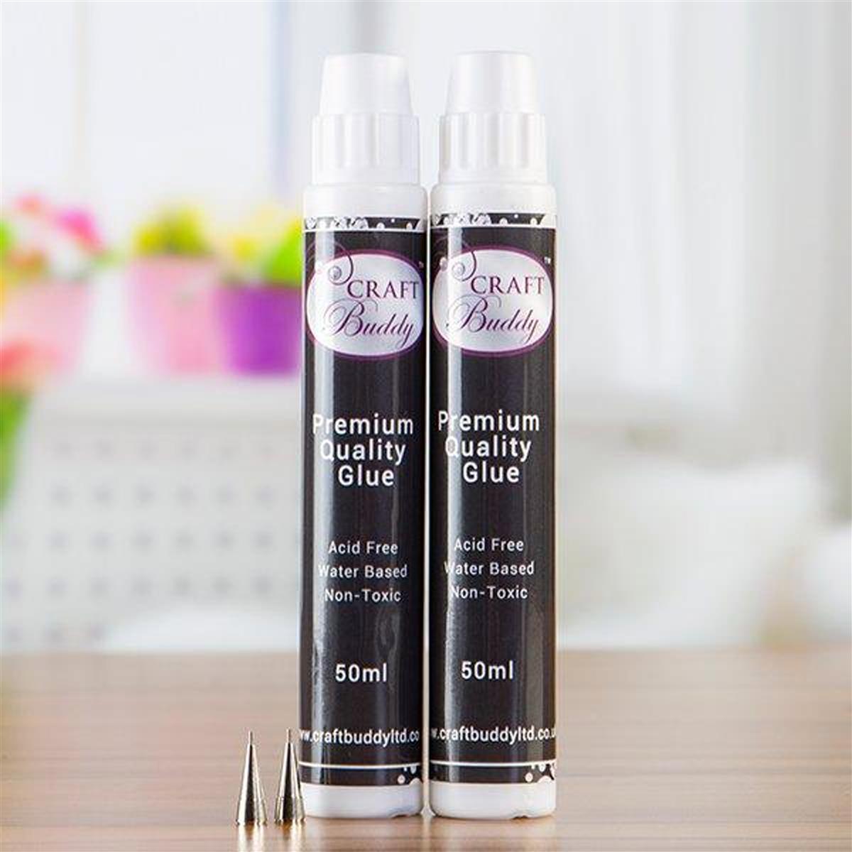 Craft Buddy Premium Glue Set of 2 with Fine Tips | HobbyMaker