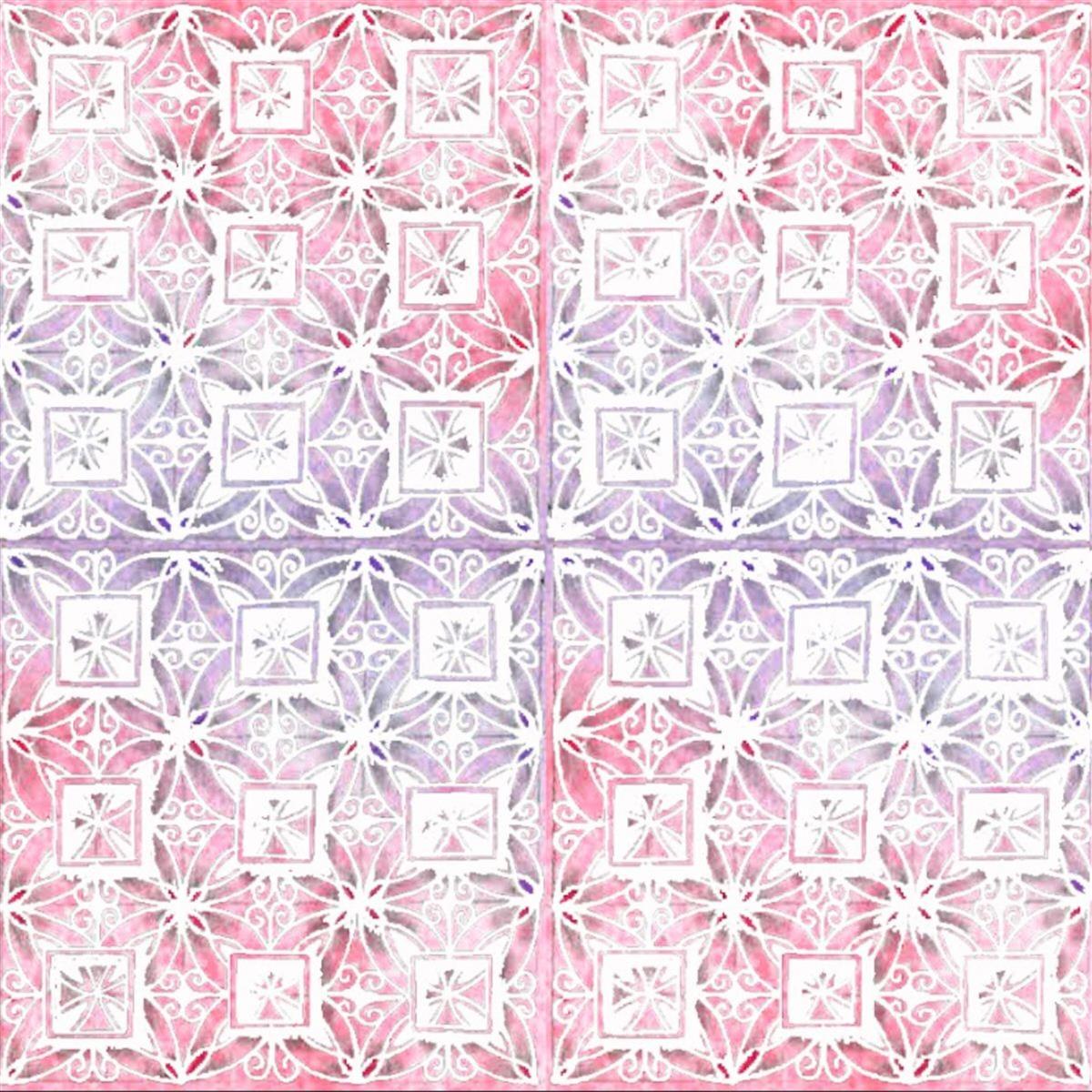 Sanntangle Pink Square Block Fabric 0.5m | SewingStreet