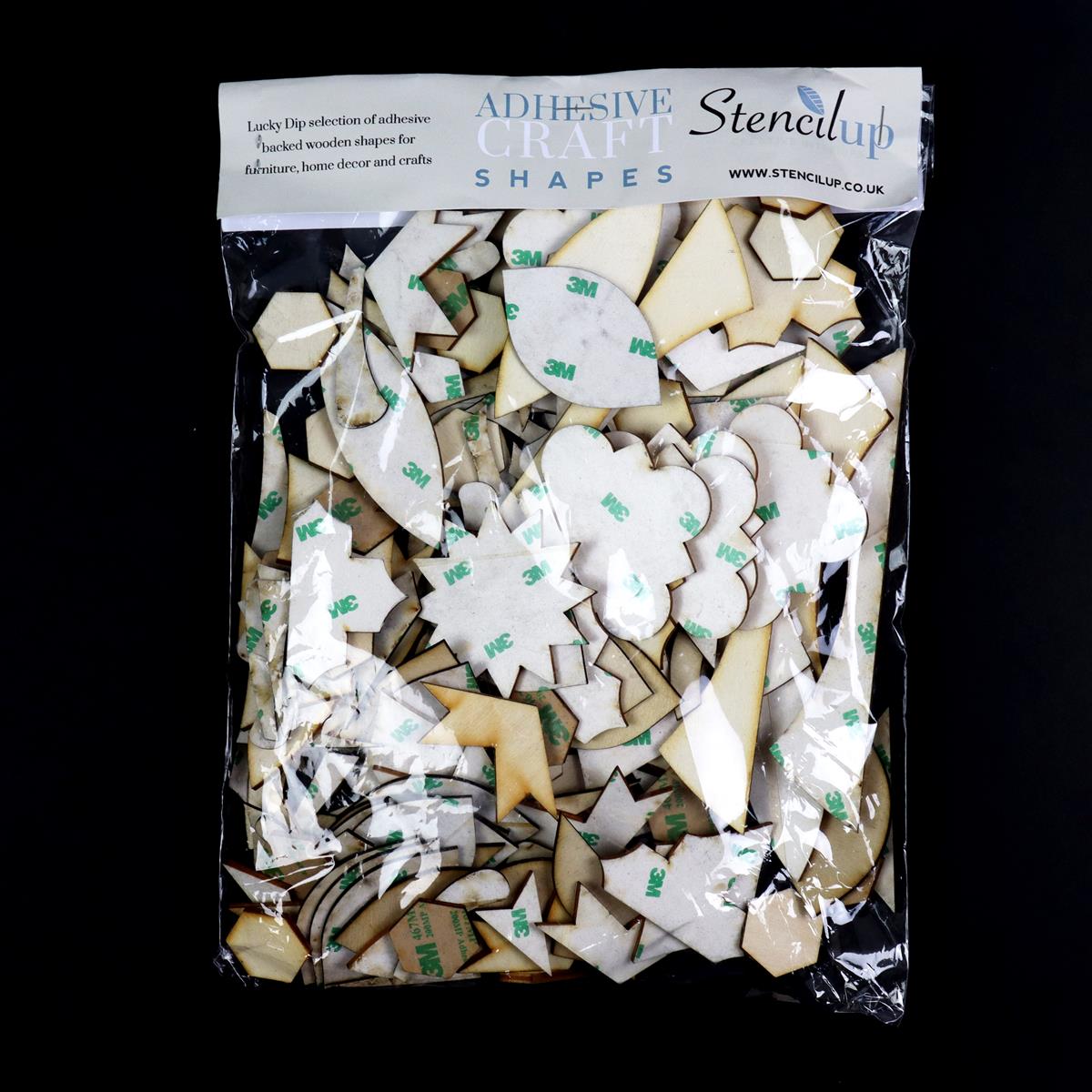 Lucky Dip adhesive wooden shapes | HobbyMaker