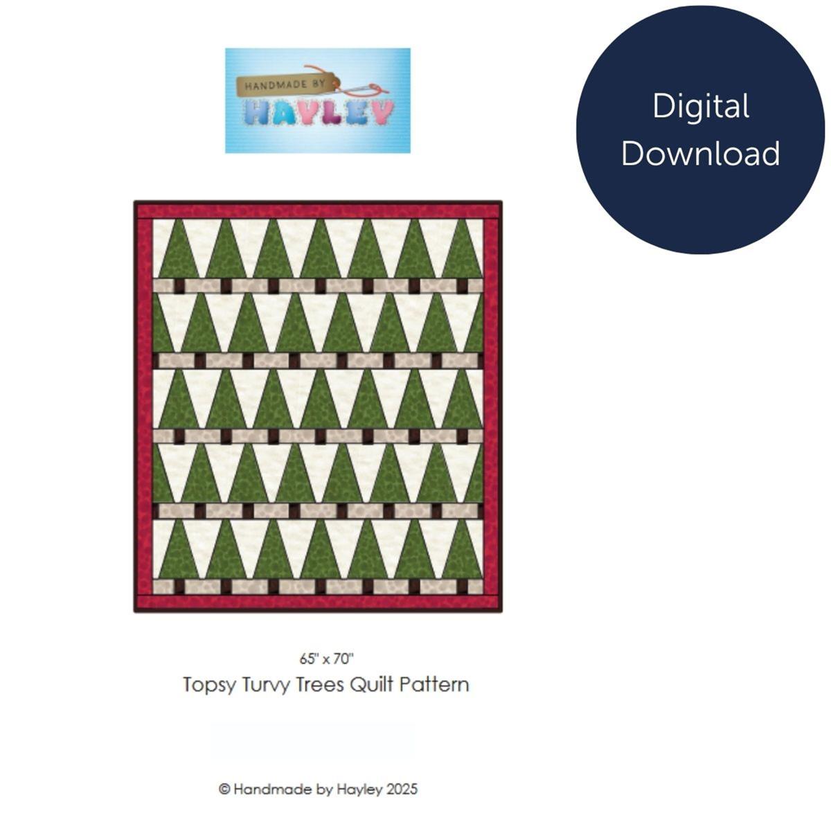Handmade By Hayley Topsy Turvy Trees Quilt Instructions Digital Dowload ...