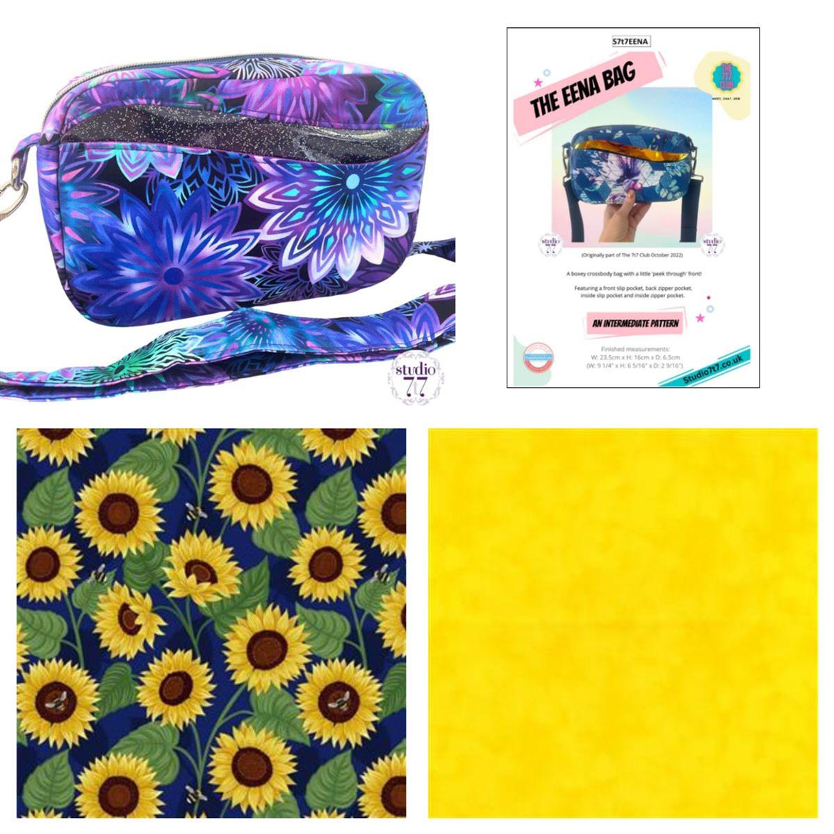 Studio 7t7 Sunflower Eena Bag Kit: Instructions & Fabric (1m ...