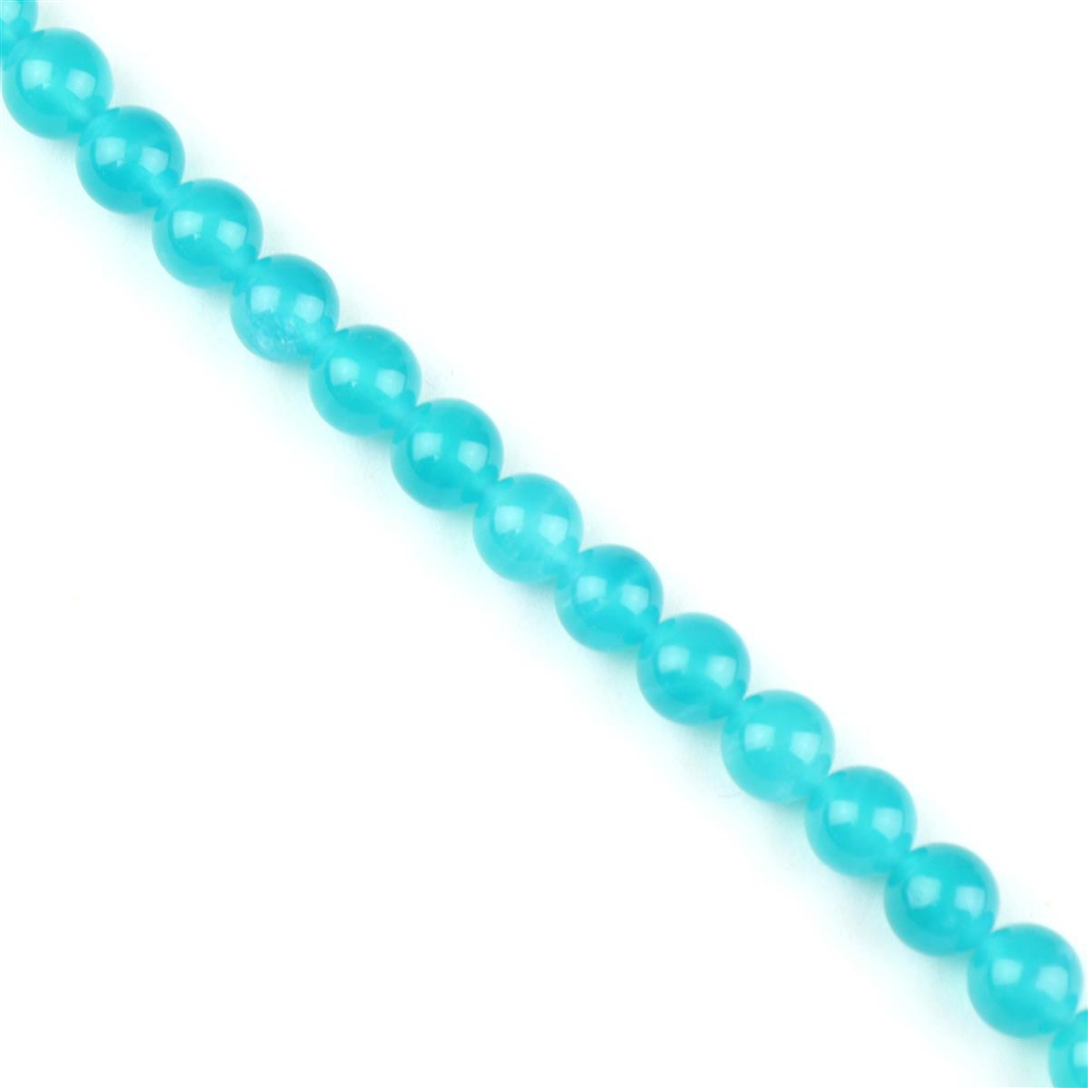 60cts Peru Icy Amazonite Plain Rounds Approx 8mm, 19cm Strand ...