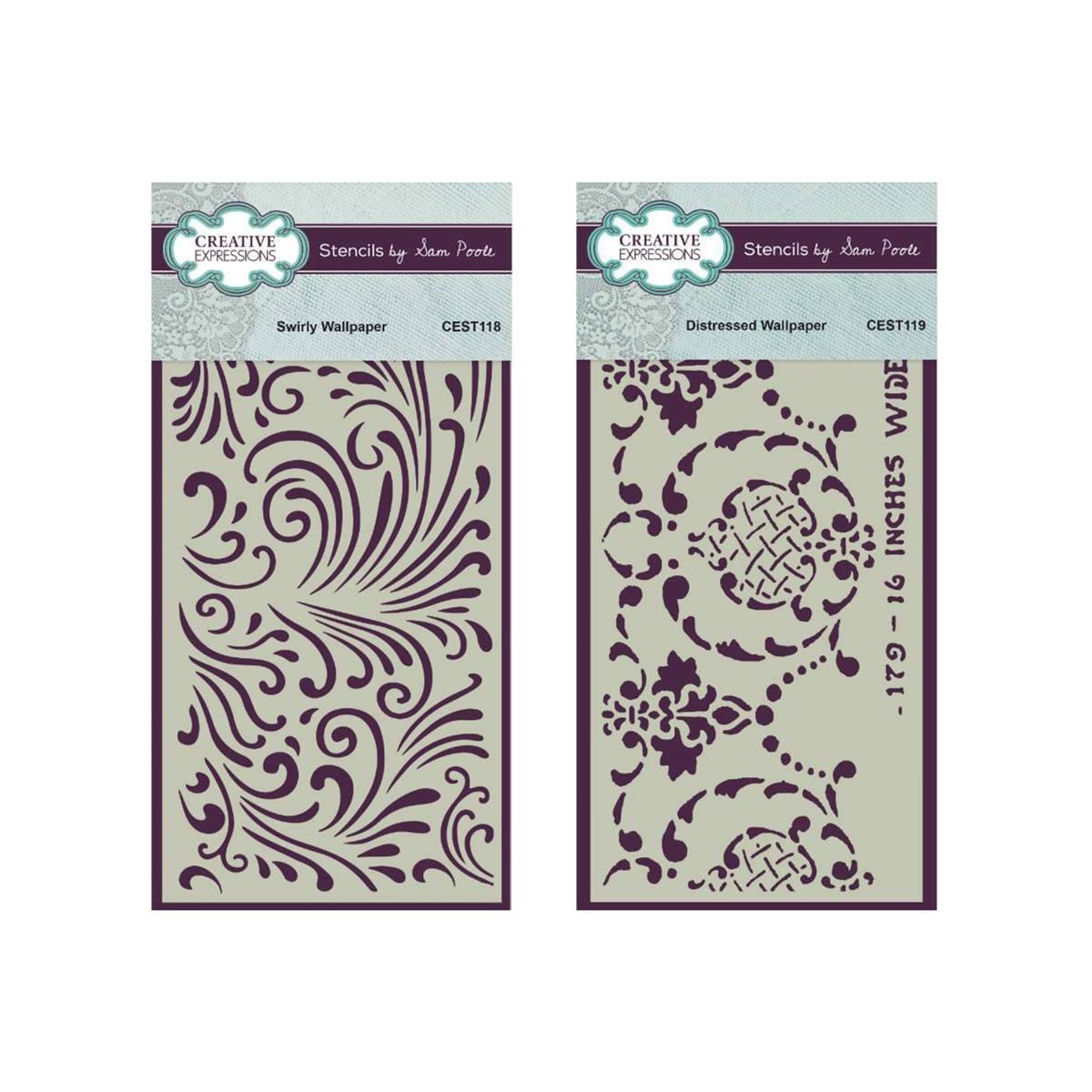 NEW Set of 2 Sam Poole Stencils | HobbyMaker