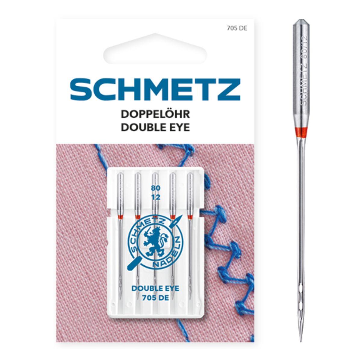 Schmetz Double Eye Machine Needles Size 80 Pack of 5 | SewingStreet