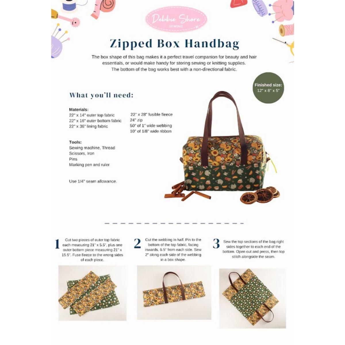 Debbie Shore Boxy Bag Instructions | SewingStreet