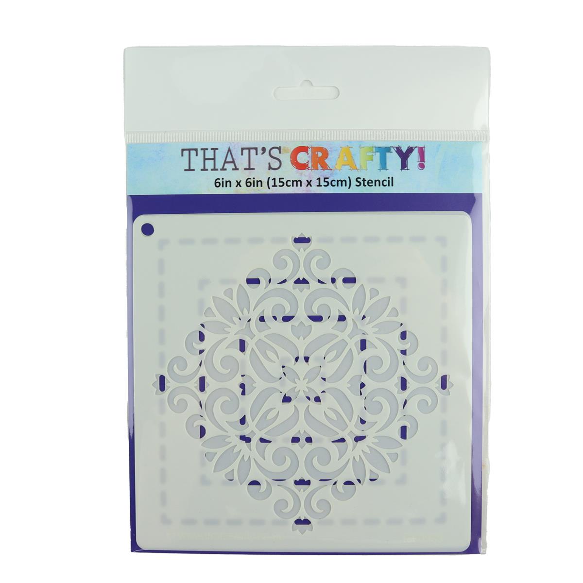 That's Crafty! 6ins x 6ins Stencils - Background 6 & Elegant Panel | HobbyMaker
