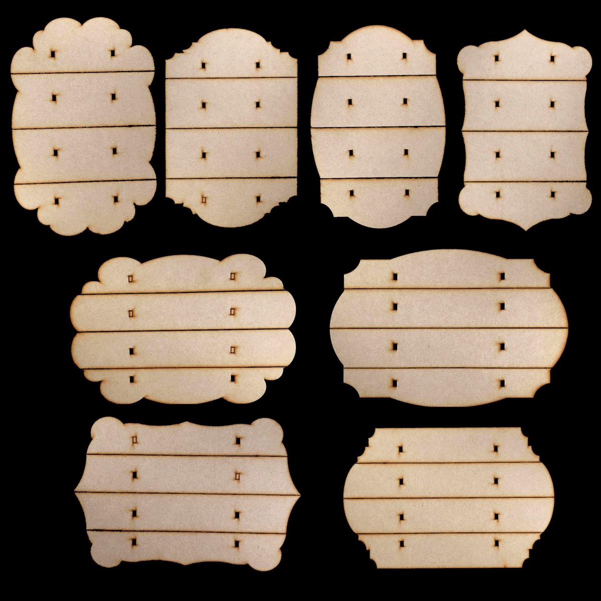 Label Pallet Art MDF Kit x 8 | HobbyMaker