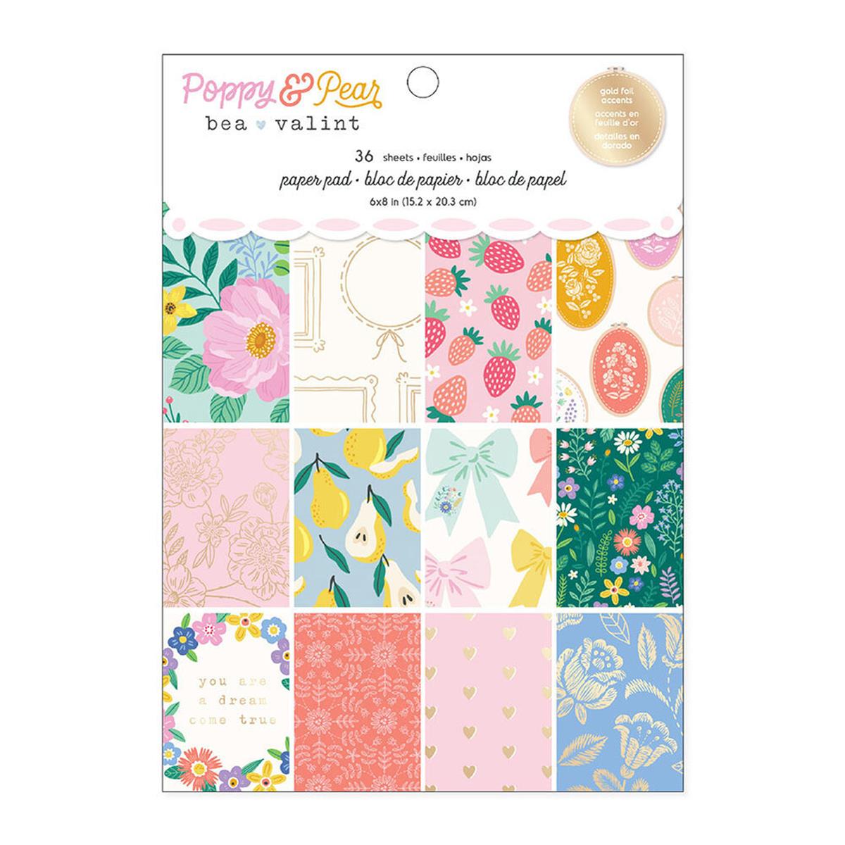 Bea Valint - Poppy and Pear - Paper Pad 6 x 8 - 36 Sheets | HobbyMaker