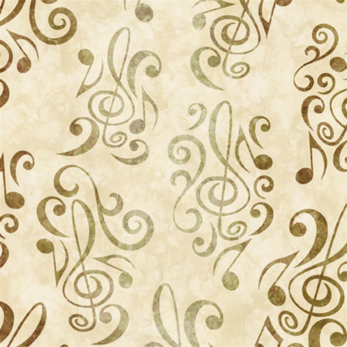Dan Morris Got Your Back Music Notes Extra Wide Backing Fabric 0.5m ...